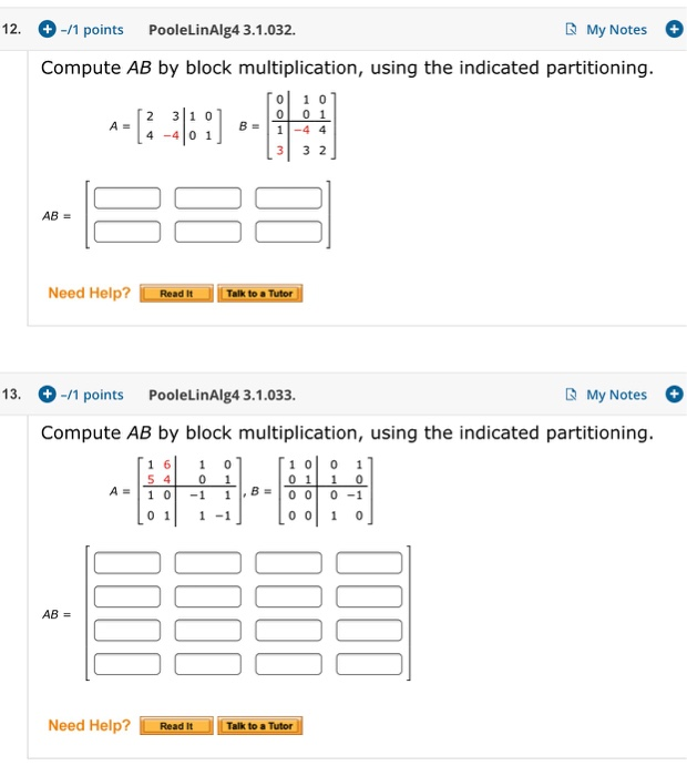 Solved 12 1 Points Poolelinalg4 31032 My Notes Compute 