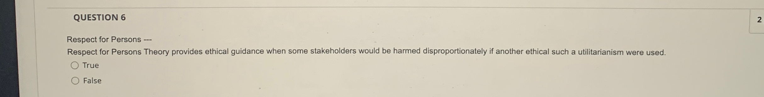 Solved QUESTION 6Respect for Persons q,Respect for Persons | Chegg.com