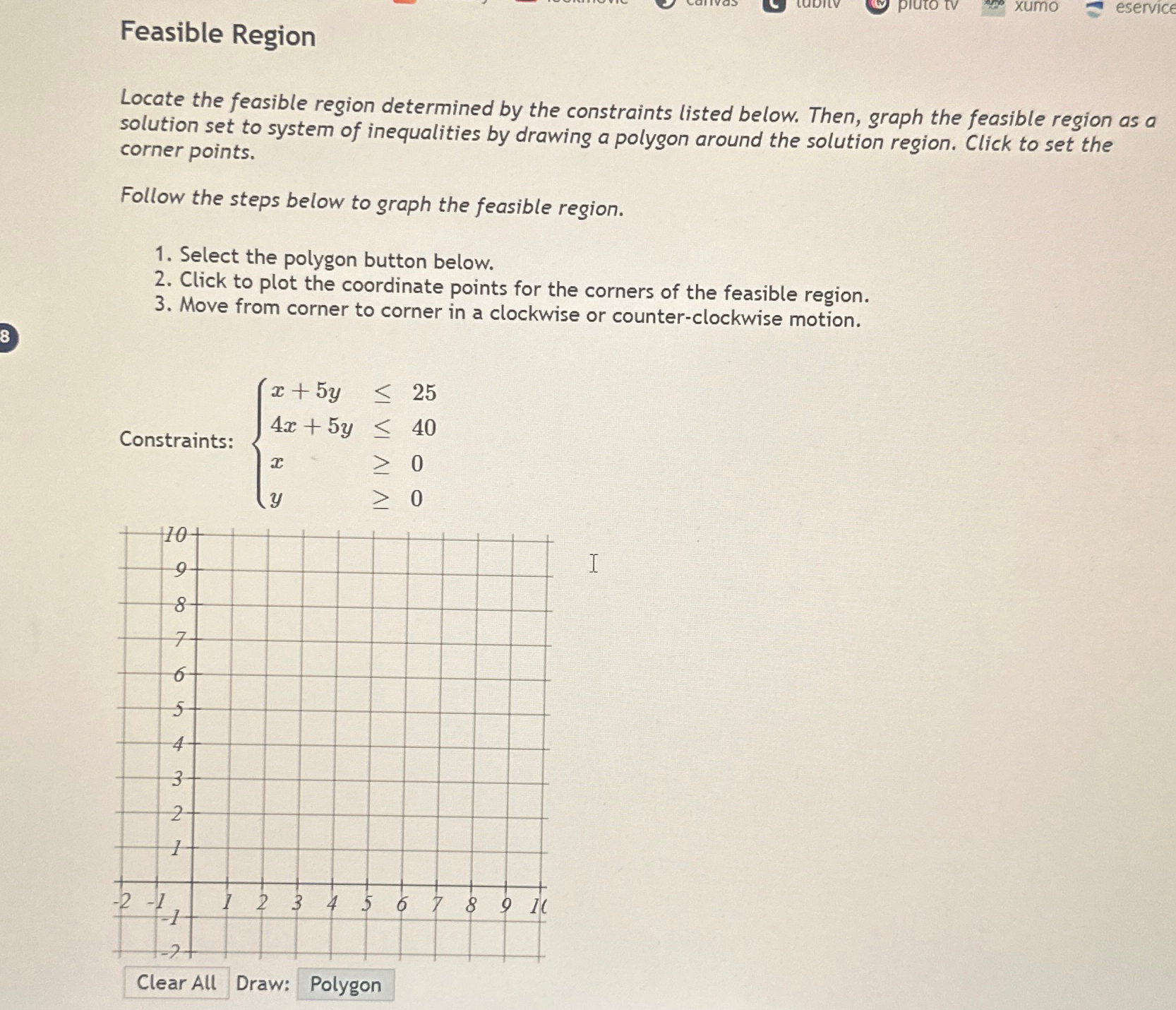 Solved Feasible RegionLocate the feasible region determined | Chegg.com Solved Feasible RegionLocate the feasible region determined | Chegg.com