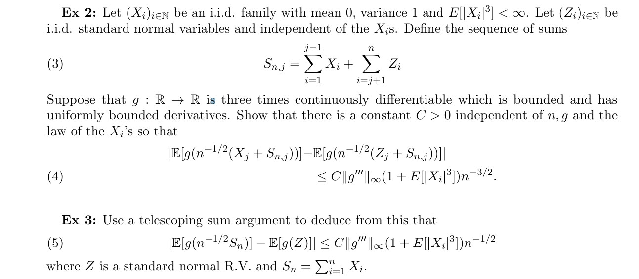 Solved Ex 2: Let (xi)iinN ﻿be an i.i.d. ﻿family with mean | Chegg.com