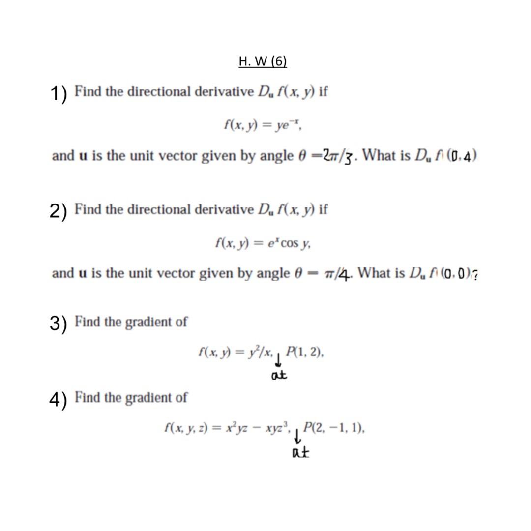 Solved answer all the questions please Find the directional | Chegg.com