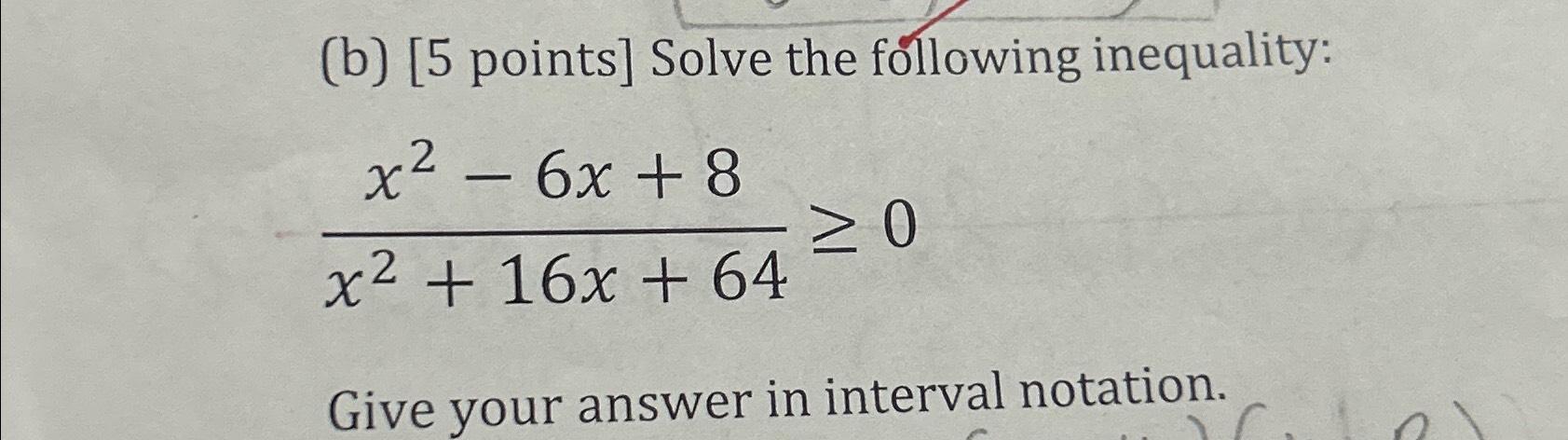 Solved (b) [5 ﻿points] ﻿Solve the following | Chegg.com