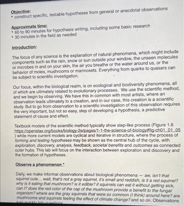 Solved choose 3 hypothesis from the examples in the lab and | Chegg.com