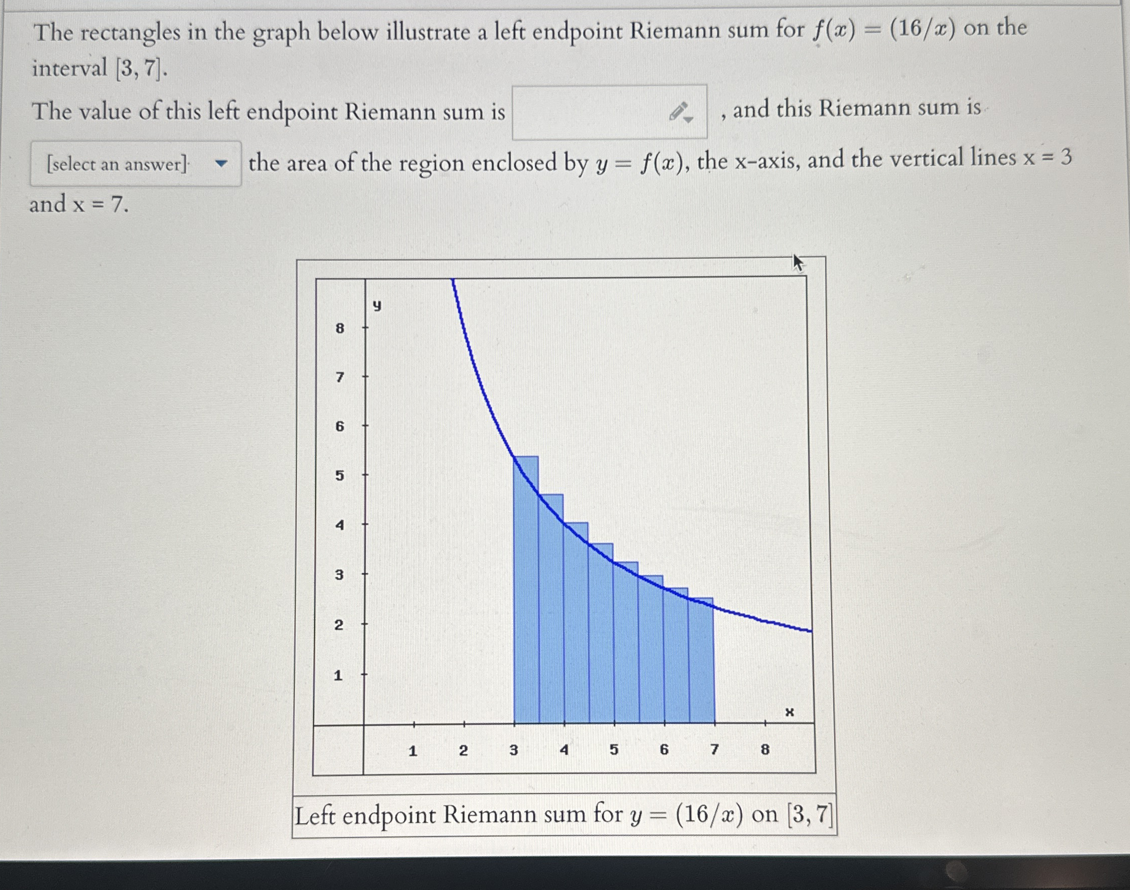 Solved The rectangles in the graph below illustrate a left | Chegg.com