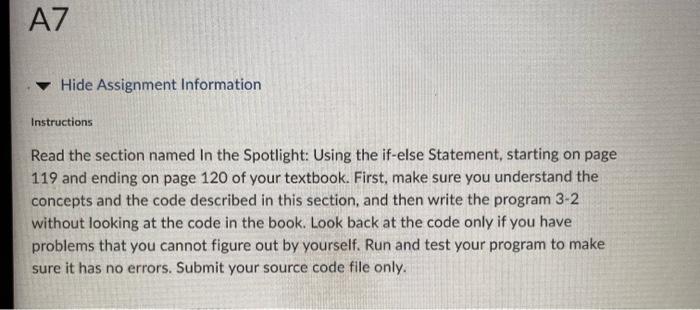 Solved AZ Hide Assignment Information Instructions Read the | Chegg.com