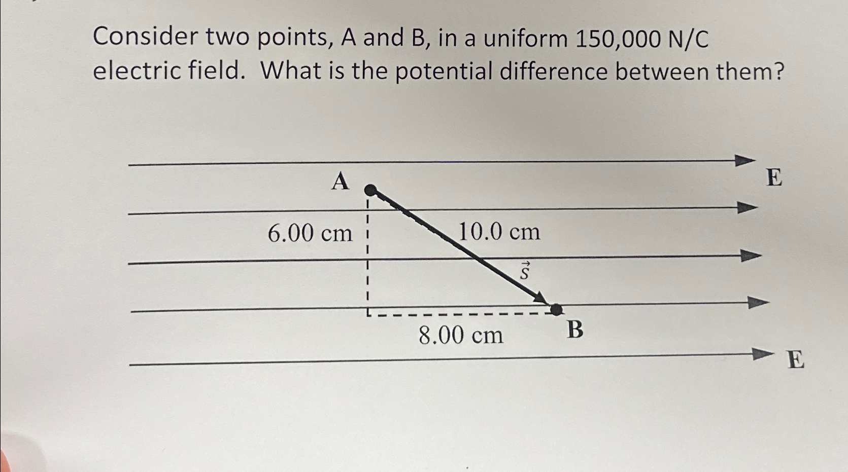Solved Consider two points, A and B, ﻿in a uniform 150,000 | Chegg.com