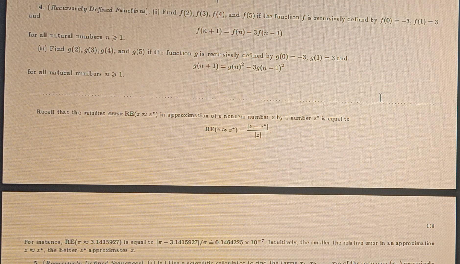 Solved for all natural numbers n⩾1. f(n+1)=f(n)−3f(n−1) (ii) | Chegg.com