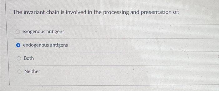 Solved The invariant chain is involved in the processing and | Chegg.com