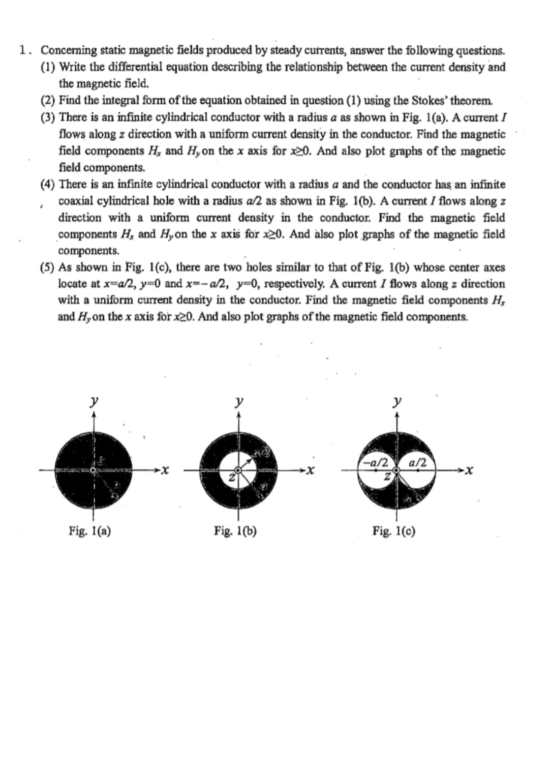 Solved Concerning static magnetic fields produced by steady | Chegg.com