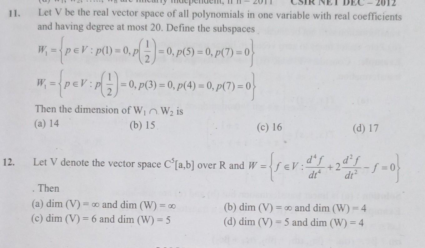 Solved 11. Let V be the real vector space of all polynomials | Chegg.com