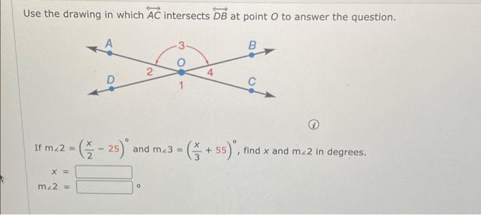 Solved Use the drawing in which AC intersects DB at point o | Chegg.com