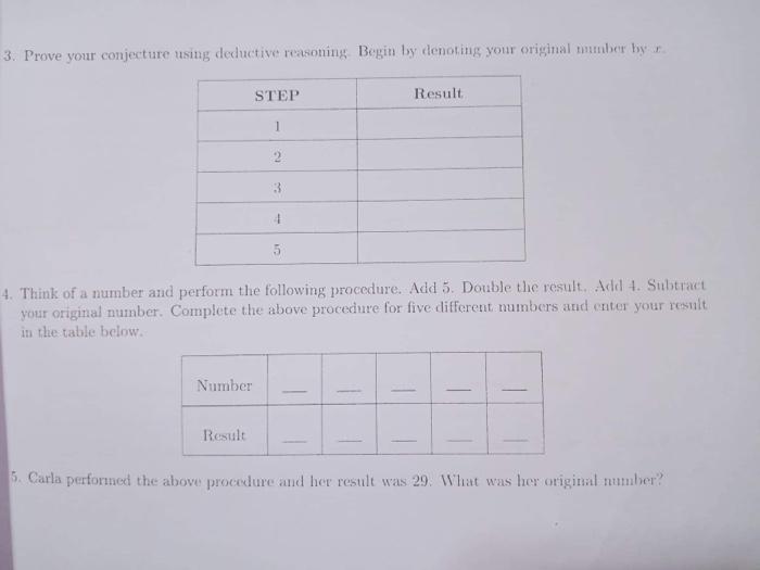 Solved Prove your conjecture using deductive reasoning. | Chegg.com