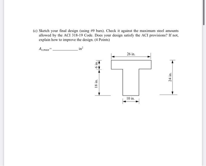 Solved A simply supported reinforced concrete T-beam shown | Chegg.com