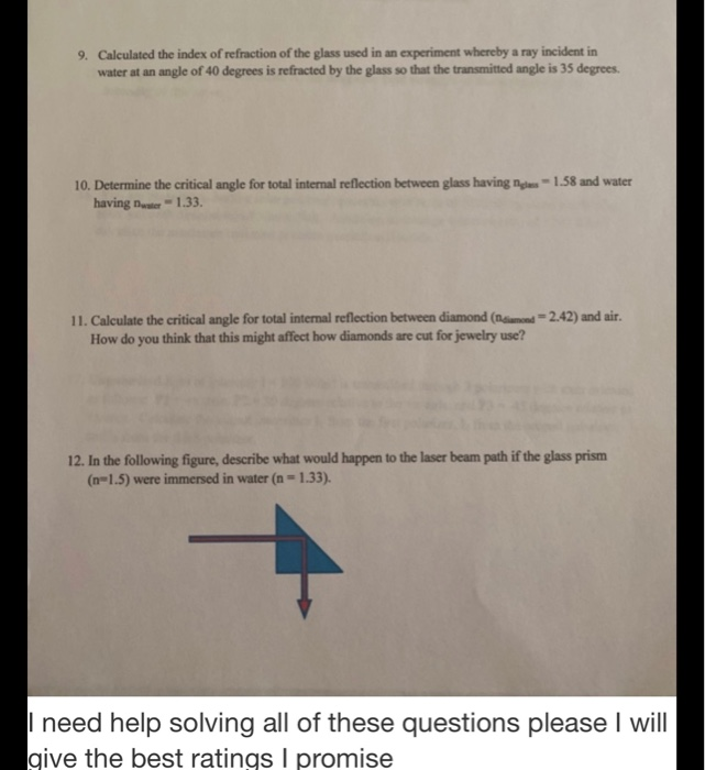 Solved I need help solving all of these questions please I | Chegg.com