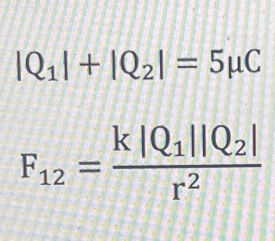 Solved Two objects attract each other with a electric force | Chegg.com