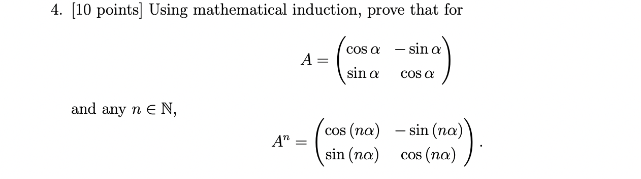 Solved [10 ﻿points] ﻿Using mathematical induction, prove | Chegg.com