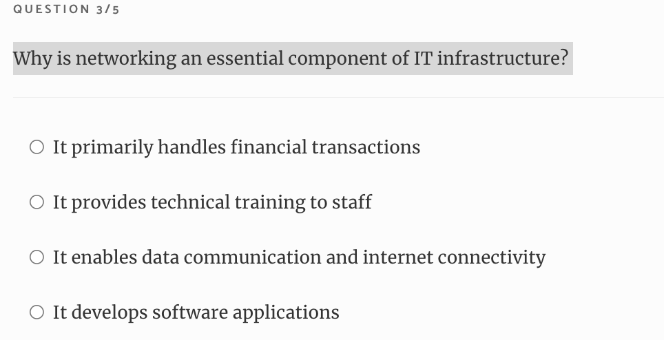 Solved QUESTION 35Why is networking an essential component | Chegg.com