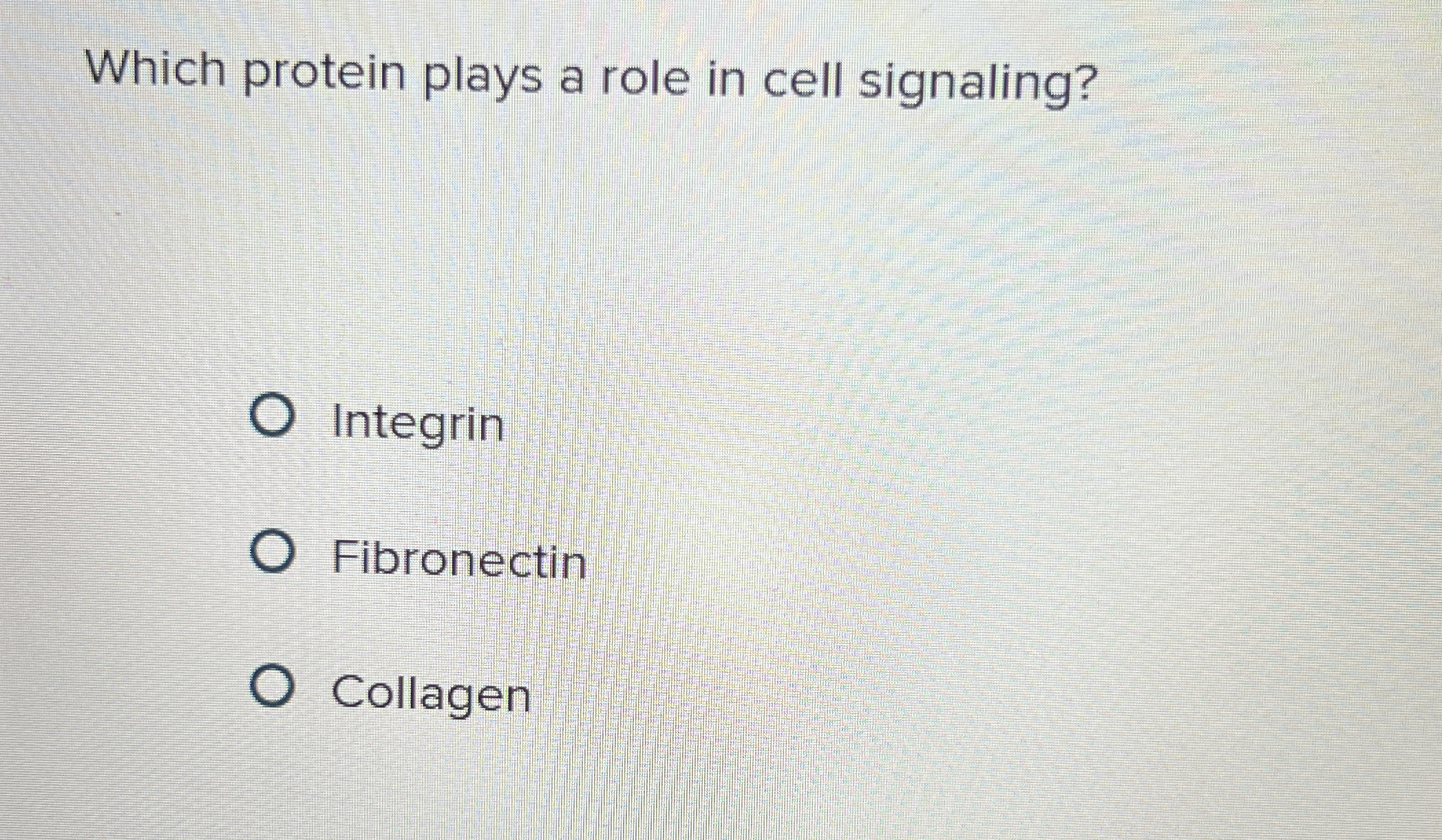 Solved Which protein plays a role in cell | Chegg.com