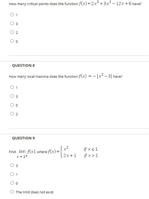 Solved How many critical points does the function f(x)=2x + | Chegg.com