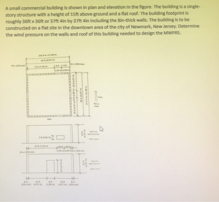 A small commercial building is shown in plan and | Chegg.com