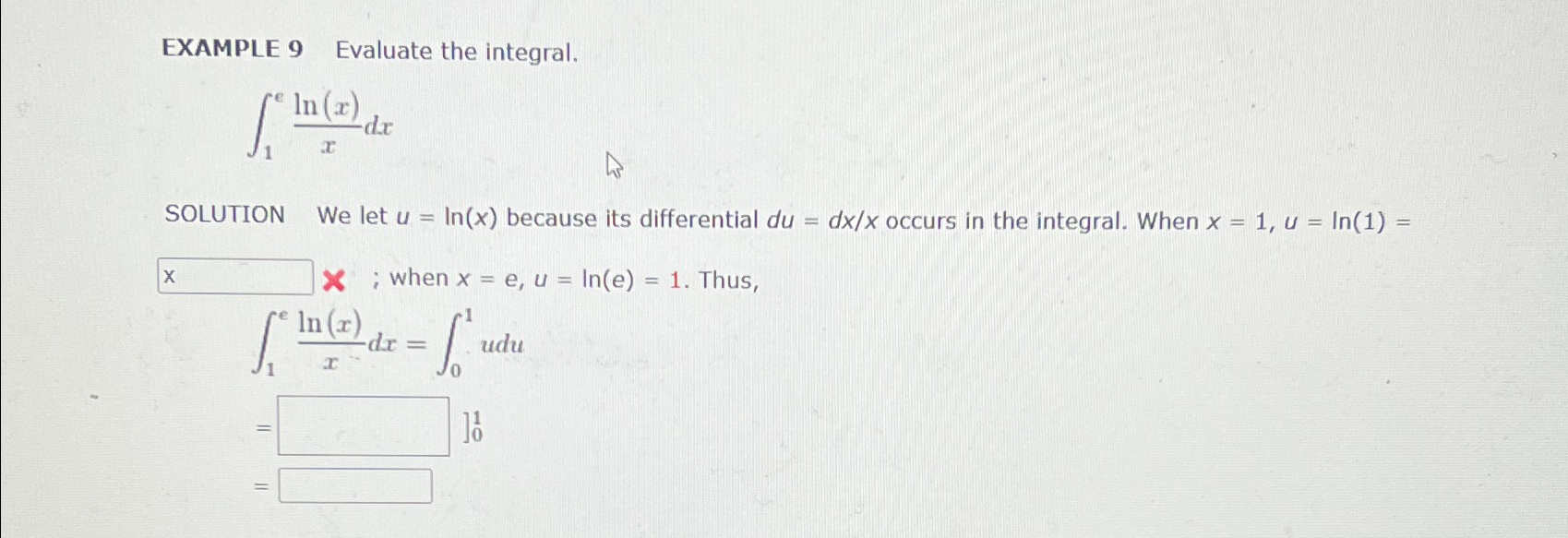 Solved EXAMPLE 9 Evaluate the | Chegg.com Solved EXAMPLE 9 Evaluate the | Chegg.com