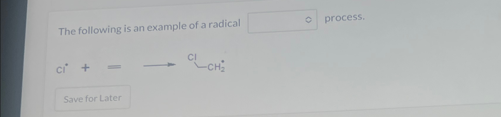 Solved The following is an example of a radical | Chegg.com
