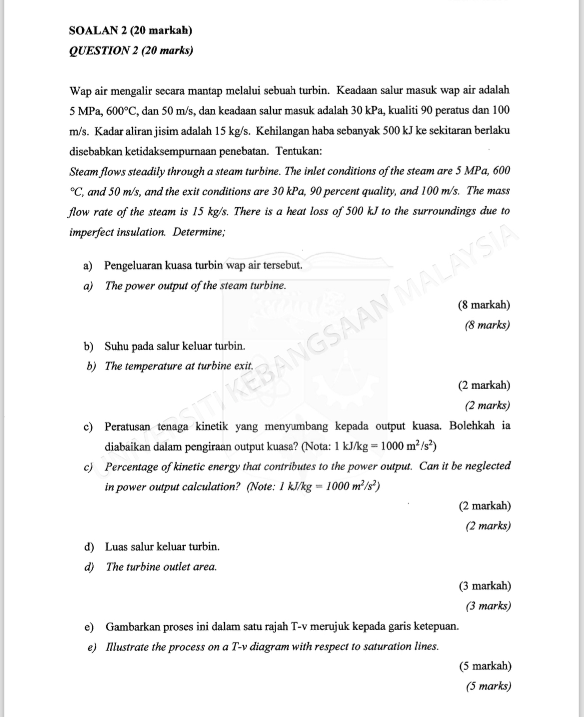 Solved SOALAN 2 (20 ﻿markah)QUESTION 2 (20 ﻿marks)Wap air | Chegg.com