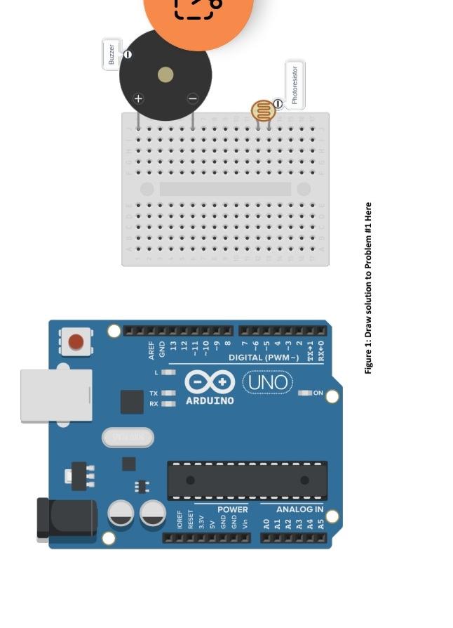 1. On the diagram of an Arduino Uno and bread board | Chegg.com
