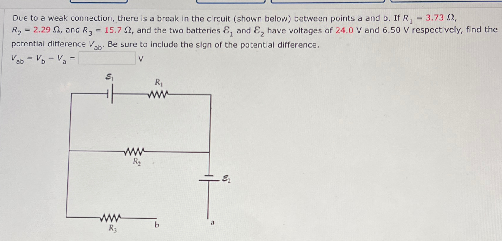 Solved Due to a weak connection, there is a break in the | Chegg.com