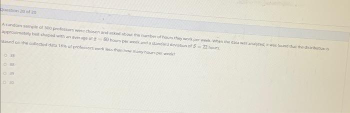 Solved approximately beil shaped with an average of 260 | Chegg.com