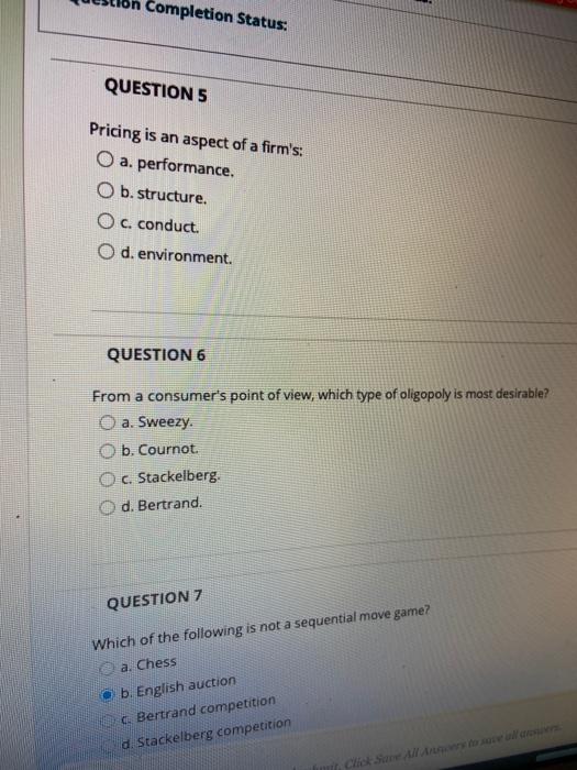 Solved Completion Status: QUESTIONS Pricing is an aspect of | Chegg.com