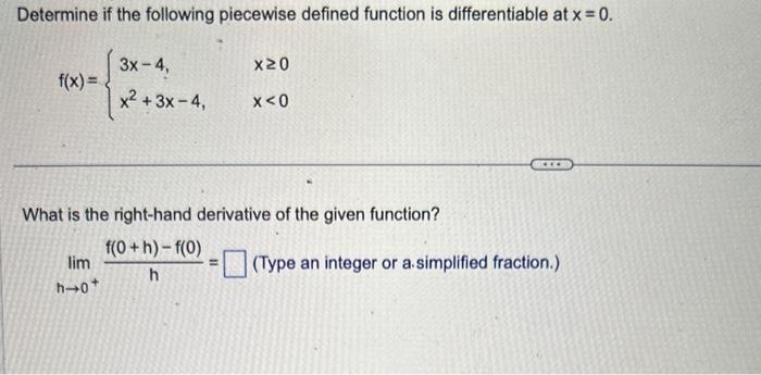 Solved Determine If The Following Piecewise Defined Function