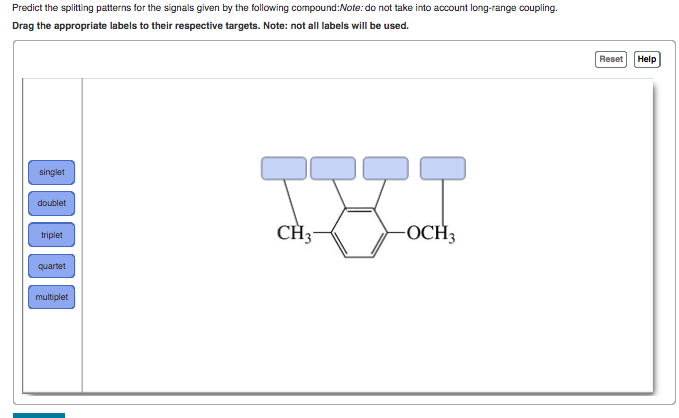 Solved Predict the splitting patterns for the signals given | Chegg.com