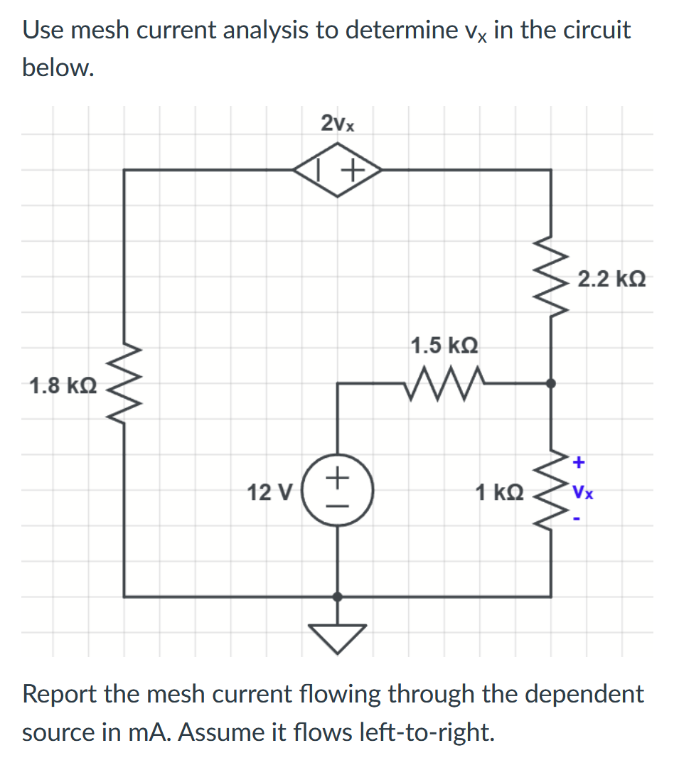 Use mesh current analysis to determine | Chegg.com