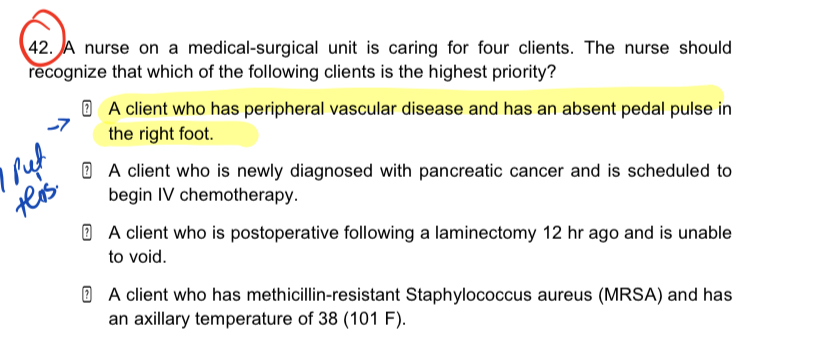 Solved A nurse on a medical-surgical unit is caring for four | Chegg.com