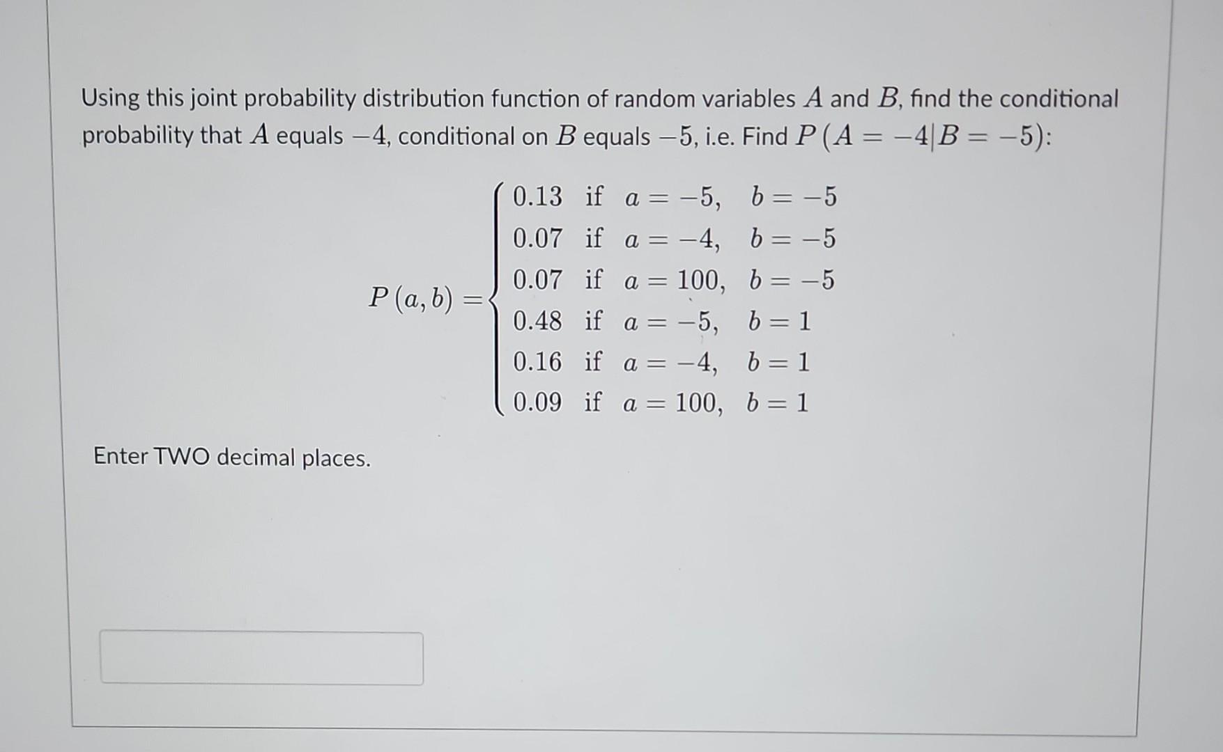 Solved Using this joint probability distribution function of | Chegg.com