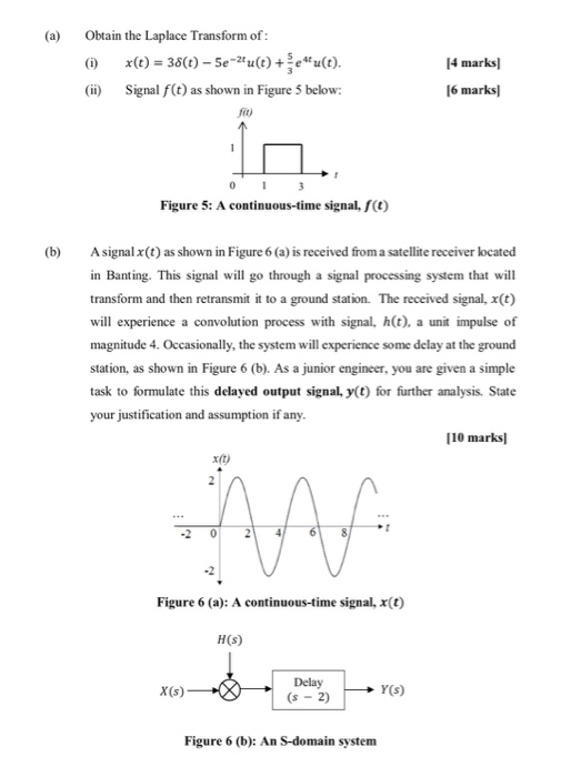 Solved (a) Obtain the Laplace Transform of: (1) x(t) = 38(t) | Chegg.com