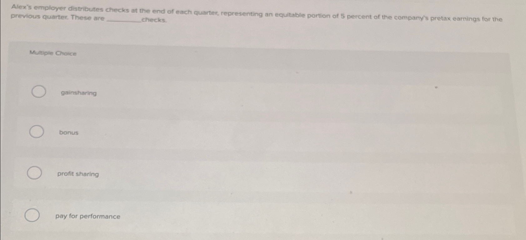 Solved Alex's employer distributes checks at the end of each | Chegg.com