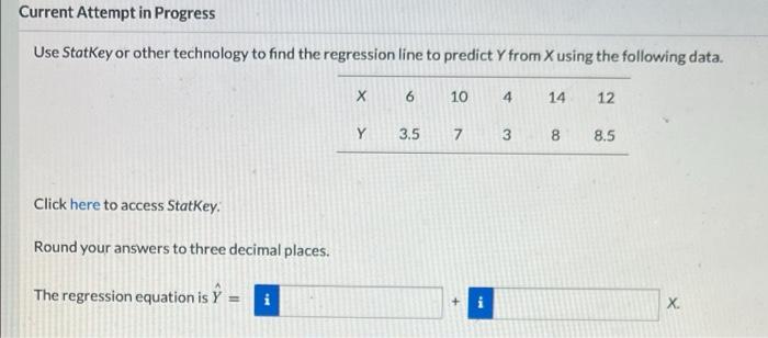 Solved Current Attempt in Progress Use StatKey or other | Chegg.com