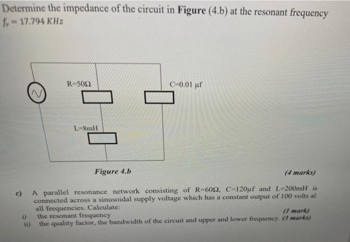Solved Determine the impedance of the circuit in Figure | Chegg.com