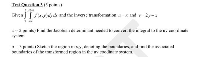 Solved Test Question 3 5 Points Given 