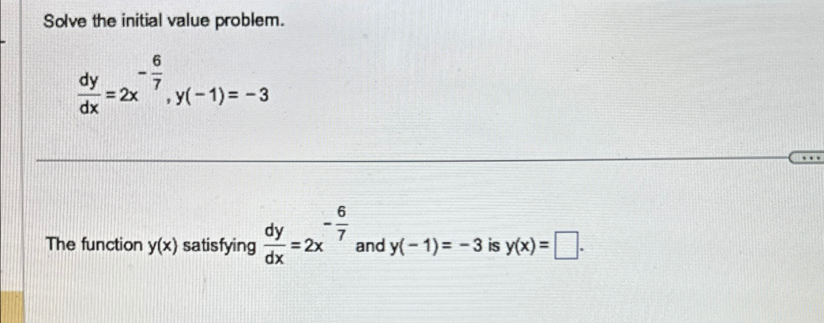 Solved Solve the initial value | Chegg.com