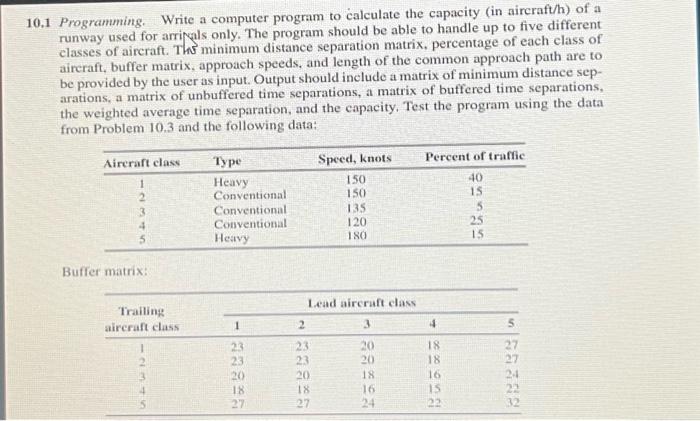 Solved 10.1 Programming. Write a computer program to | Chegg.com
