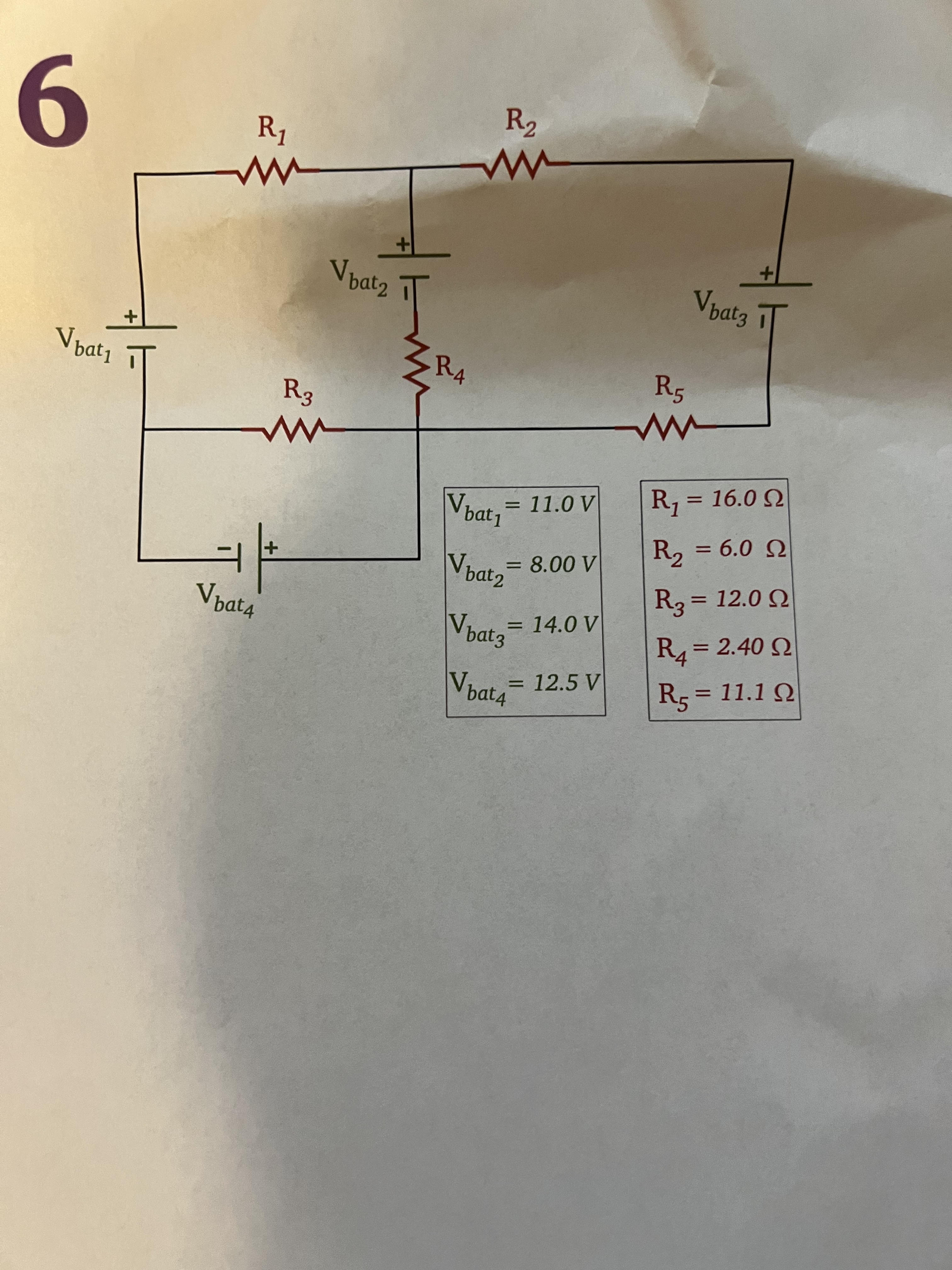 Solved For each circuit, report the four unknown circuits. | Chegg.com