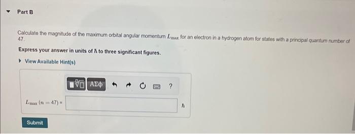 Solved Calculate The Magnitude Of The Maximum Orbital