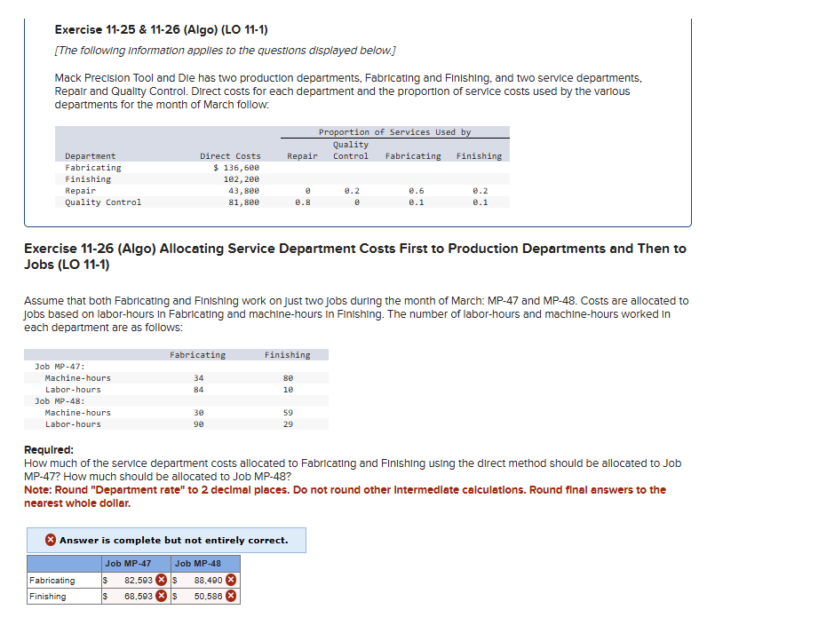 Solved Exercise 11-25 \& 11-26 (Algo) (LO 11-1)[The | Chegg.com