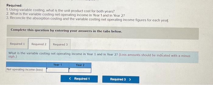 Solved Problem 6-19 (Algo) Variable Costing Income | Chegg.com