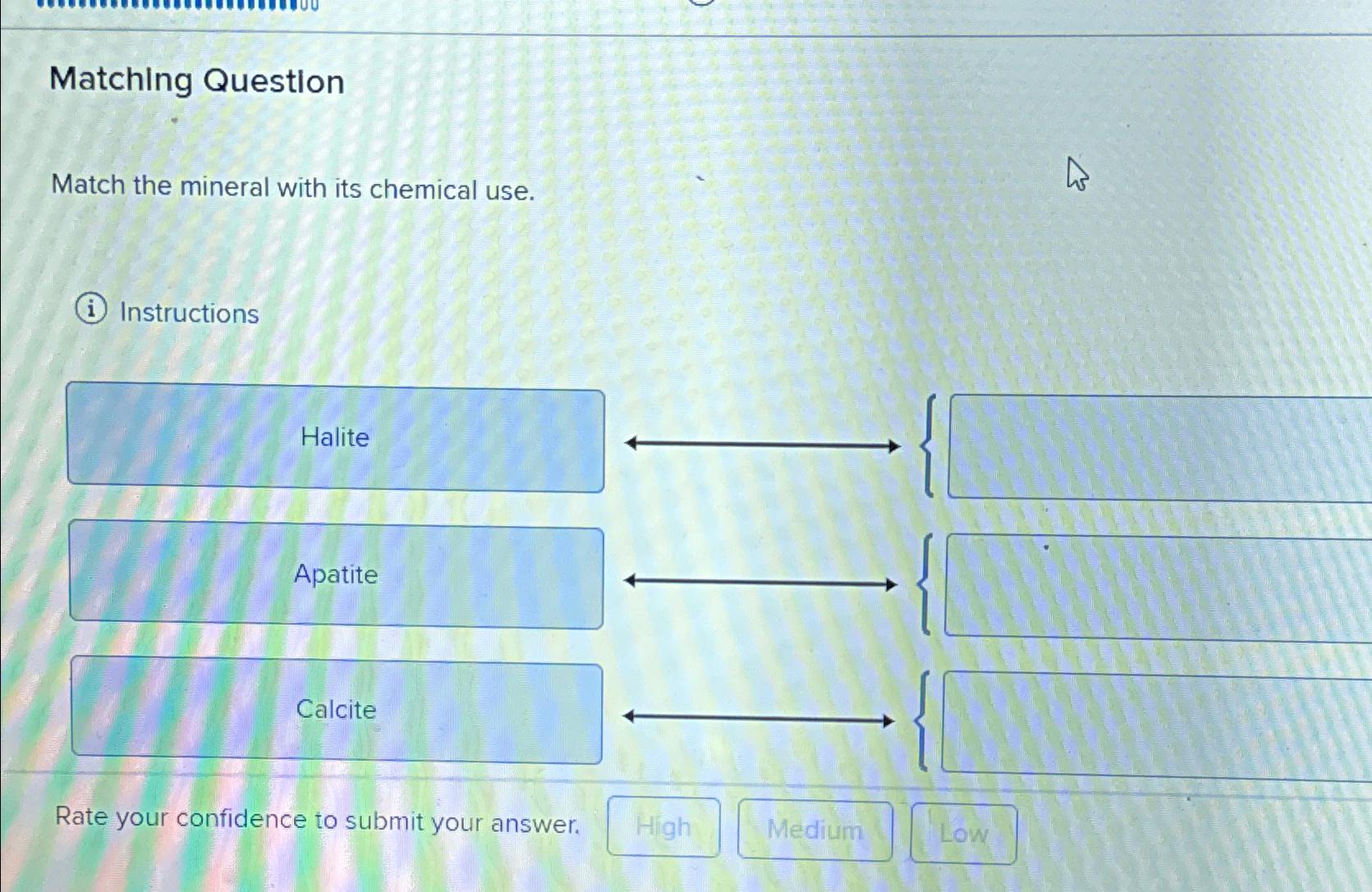Matching QuestionMatch the mineral with its chemical | Chegg.com