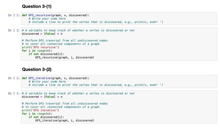 Solved Q3. Depth-First Search (DFS) is an algorithm for | Chegg.com