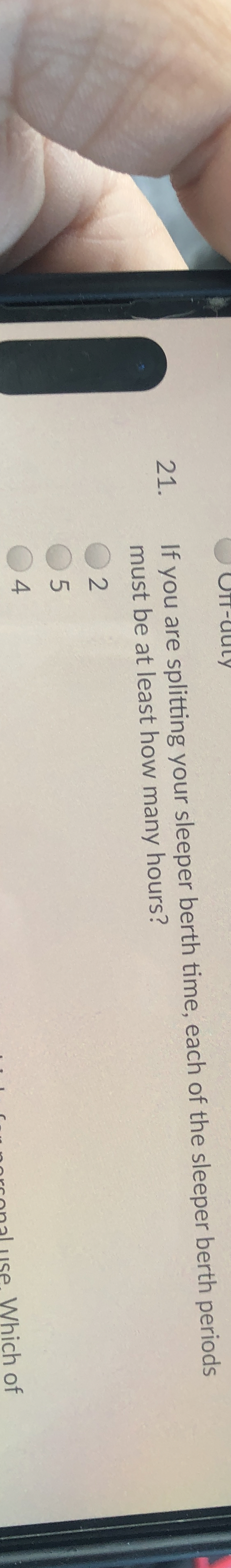 Solved If you are splitting your sleeper berth time, each of | Chegg.com